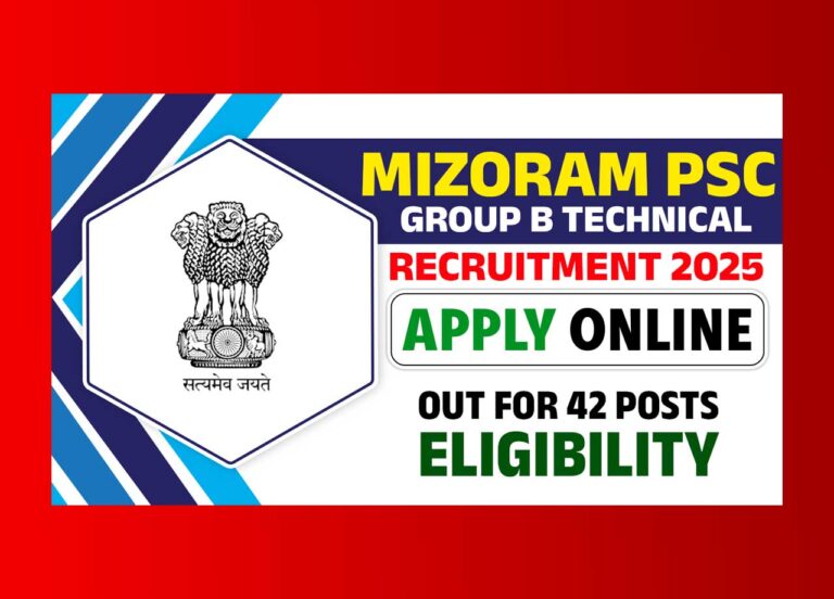 Mizoram PSC Group B Technical Recruitment 2025: Notification Out For 42 ...
