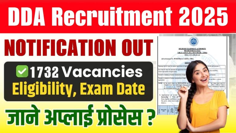 DDA Recruitment 2025 Fees Date Extended: Apply Online For 1732 Vacancies In Delhi Development ...