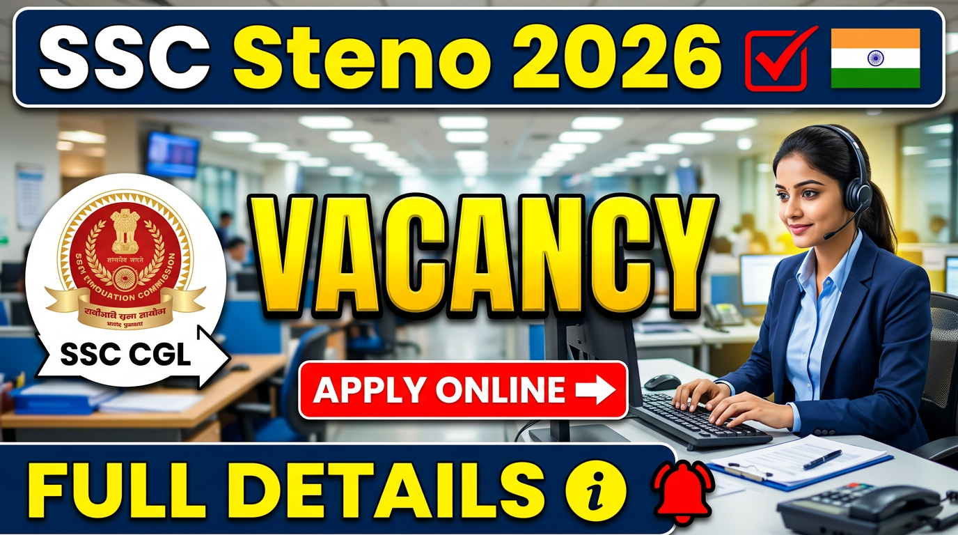 SSC Stenographer Vacancy 2026 (Apply Start): Notification, Apply Online ...